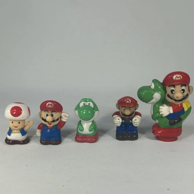 MARIO FINGER PUPPET lotto di 5 Yoshi Toad senza scatola gioco Nintendo ...
