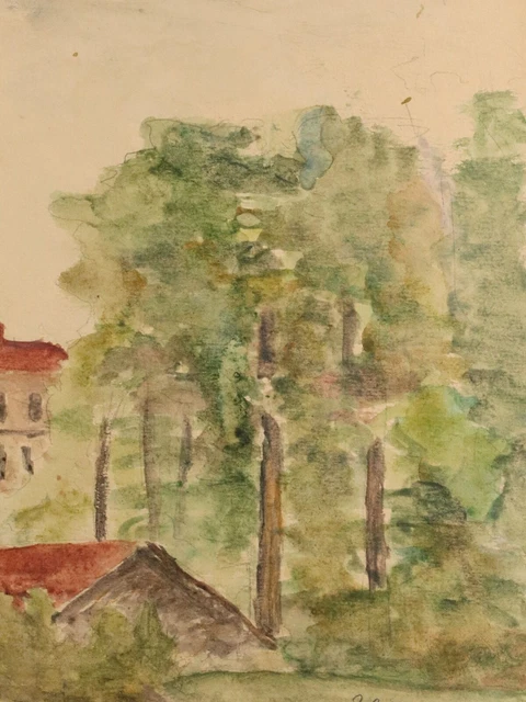 TABLEAU AQUARELLE PAYSAGE signé ancien EUR 92,63 - PicClick FR