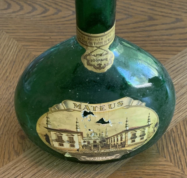 VINTAGE MATEUS ROSE Still Wine Green Bottle with Label Portugal Sogrape ...