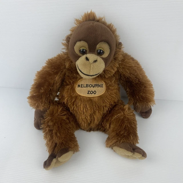 MELBOURNE ZOO ORANGUTAN Plush Monkey 30cm Soft Stuffed Animal Toy Zoos ...