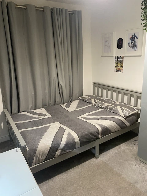 SMALL DOUBLE WOODEN Bed Frame £5.45 - PicClick UK