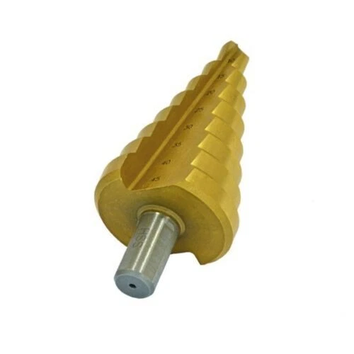 8 STEP SPIRAL Groove Conical Cone Drill 10-45mm Titanium HSS Bit Hole ...