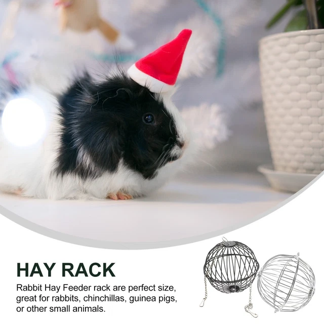 2 PCS BUNNY Cage Accessories Rabbit Hay Feeder for Rabbits Holder Stand ...