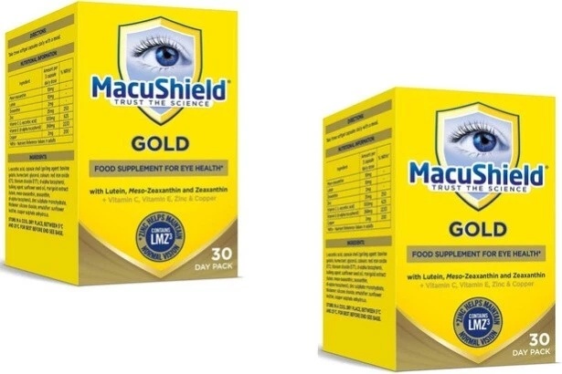 MACUSHIELD GOLD EYE Health Food Supplement Capsules Vitamin C Lutein 60 ...