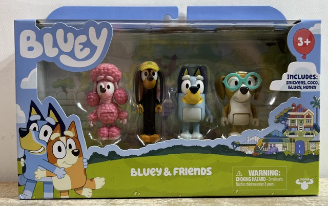 BLUEY & FRIENDS Snickers, Coco, Bluey, Honey Playset New for 2021 EUR ...