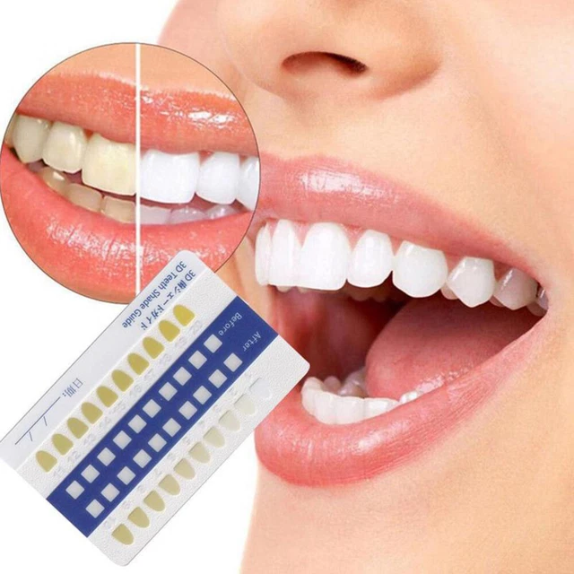 TOOTH COLOR CHART Pvc Teeth Shade Bleaching Guide Oral Supplies £5.99 ...