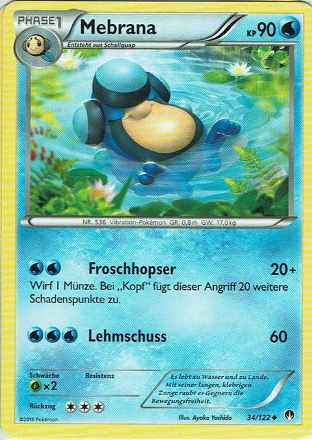 POKEMON CARTE TRADING Card Jeu XY Fièvre de Turbo Numéro 34/122 Mebrana ...