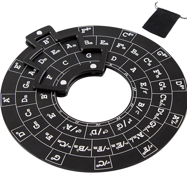 PROTABLE CIRCLE OF Fifths Chord Wheel Music Melody Tool Musical ...