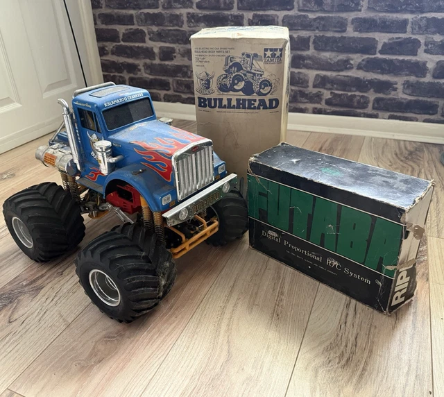 TAMIYA BULLHEAD RADIO-CONTROLLED Monster Truck with Futaba Remote And ...