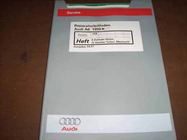 MANUEL D'ATELIER AUDI A6 C5 Type 4B Moteur 4 Cylindre Turbo De 1998 EUR ...