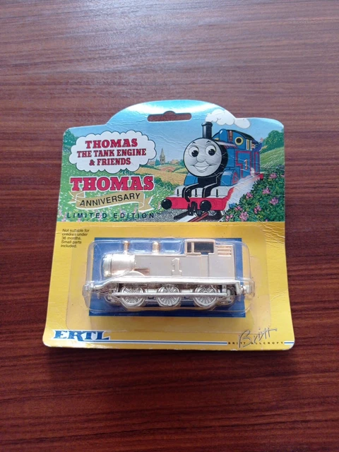 THOMAS THE TANK Engine Gold Ertl 1995 50th Anniversary Limited Edition ...