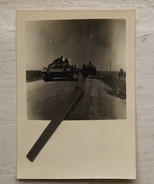 FOTO ALT WK2 Wehrmacht Panzer Kettenfahrzeug Wappen Logo Vormarsch ...