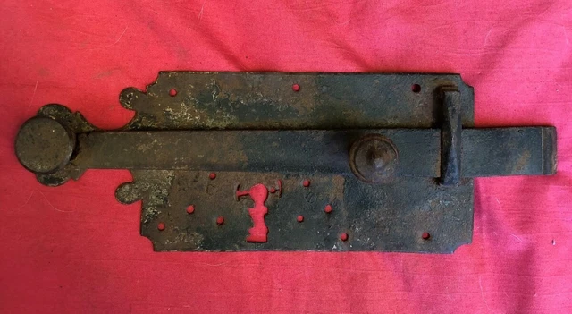 ANCIENNE CLENCHE DE porte XIXe, fonctionne, fer forgé, ferronnerie EUR ...