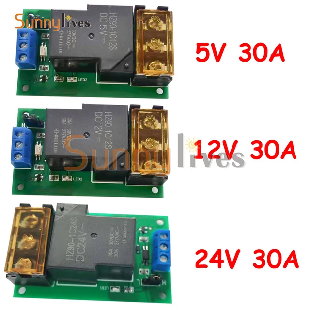 30A ONE WAY Optocoupler Isolation Relay Module High Low Level Trigger ...