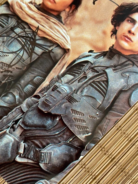 TIMOTHEE CHALAMET PAUL Atreides Zendaya Chani Dune autographed photo ... TIMOTHEE CHALAMET PAUL Atreides Zendaya Chani Dune autographed photo ...