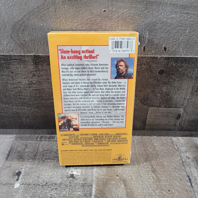 THE DELTA FORCE (VHS 1998) Chuck Norris Lee Marvin NEW WATERMARK RAW ...