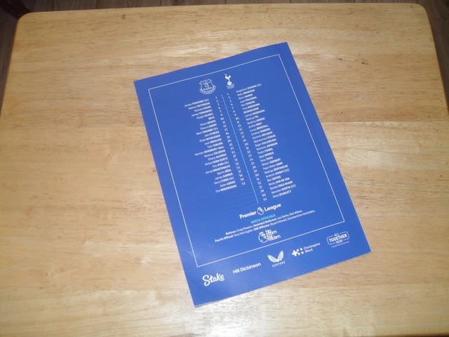FOOTBALL PROGRAMME - EVERTON v SPURS (2025/26 season) £0.90 - PicClick UK