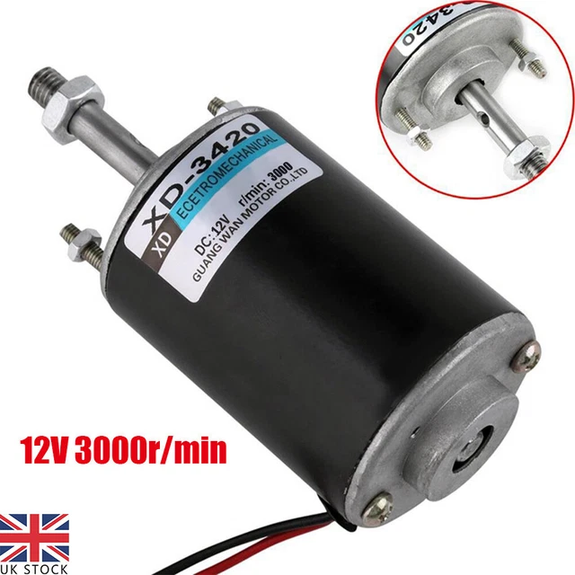 12V 30W 3000RPM Permanent Magnet Electric DC Motor High Speed Generator ...
