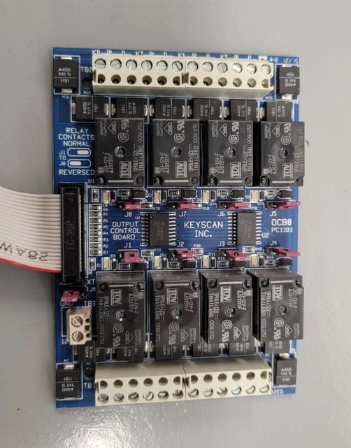 DORMAKABA KEYSCAN ACCESS OCB-8 Output Control Board Relay Board w/ 8 ...
