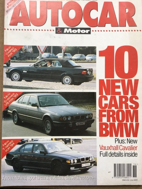 AUTOCAR MAGAZINE - 2 September 1992 - Toyota Corolla, Mazda 626, Nissan ...