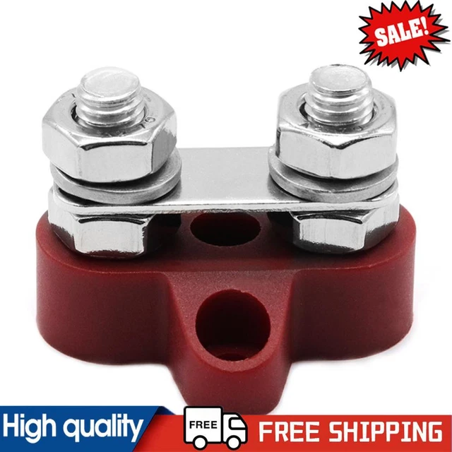 BUS BAR TERMINAL Block Heavy Duty Dual M8 Power Distribution Stud (Red) $13.99 - PicClick AU