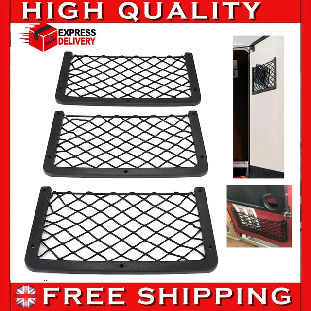 LARGE 3PC STORAGE Net Pocket Organizer Holder for Camper Van Caravan VW ...