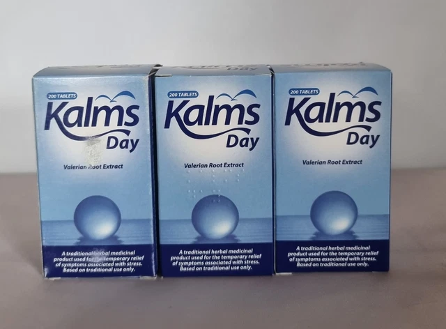 KALMS DAY VALERIAN Root Extract 200 Tablets Sleep Stress Relief x3 ...