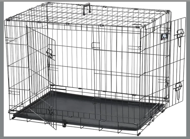 SILVER VALLEY DOG Crate 60cm 2 Door Pet Cage Puppy Cat with Tray £24.99 ...