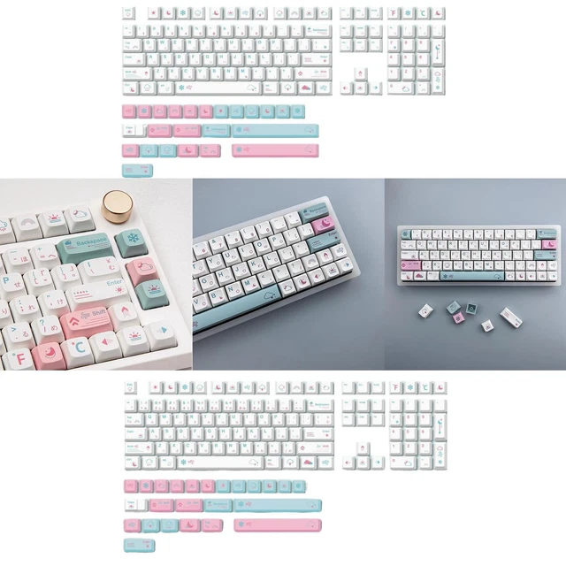 132 KEYCAPS PBT Xda Profiles for Mechanical Keyboards 63Keycaps ...
