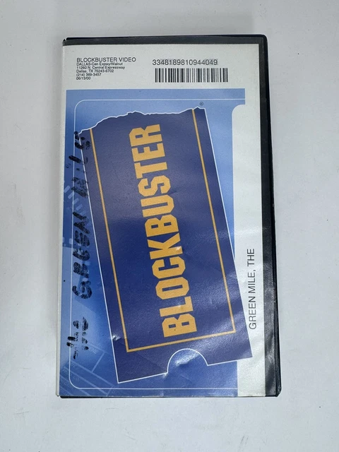 BLOCKBUSTER VIDEO VHS Rental Clamshell Case THE GREEN MILE *no movie ...