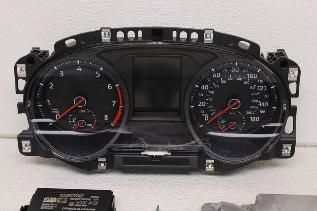 MK7 VW GTI DSG Gauge Cluster Key Set ECU Locks Ignition 37k Miles Oem ...