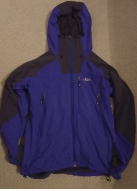 RAB MENS VAPOUR Rise Guide Pertex Equilibrium Jacket - Size Large Blue ...