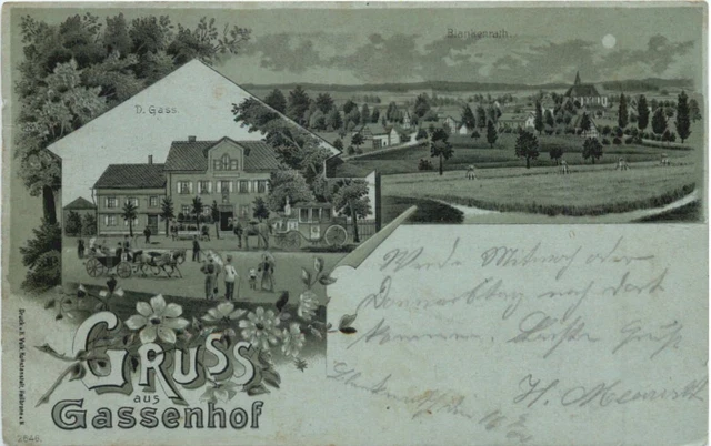 GRUSS AUS GASSENHOF - Litho - Blankenrath -715974 EUR 48,50 - PicClick DE