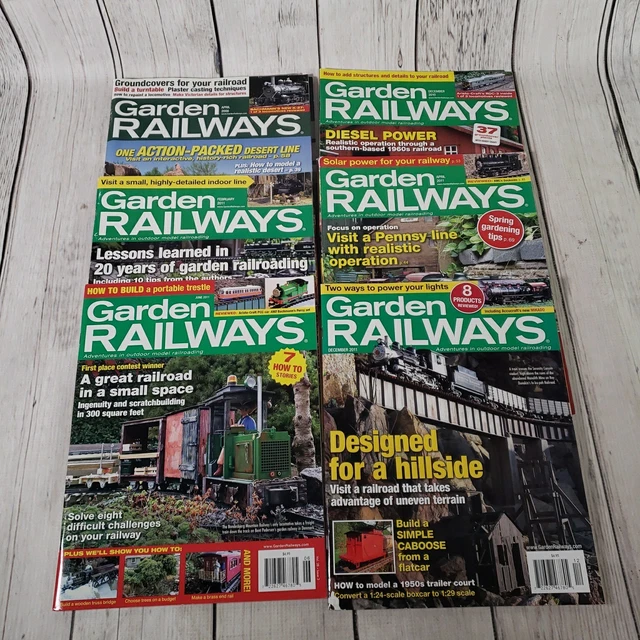 GARDEN RAILWAYS MODEL Railroading Magazine 2008 2010 2011 lotto di 6 ...