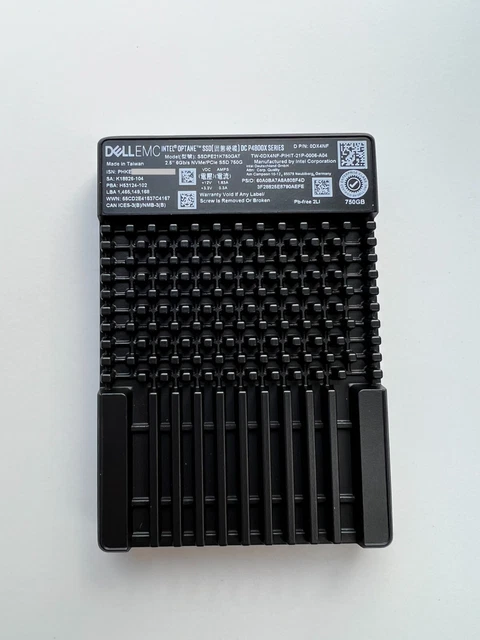 DELL EMC INTEL Optane P4800X 750GB U.2 NVMe SSD 0DX4NF PCIe 3.0 x4 $740 ...