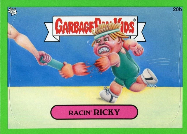 CARTE DE BASE parallèle verte Garbage Pail Kids 2012 #20b Racin Ricky ...