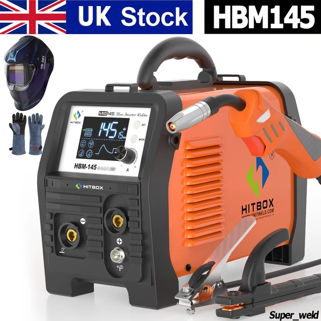UK PORTABLE MIG/MMA 2IN1 Welder 220V 200A Gasless MIG Welding Machine ...