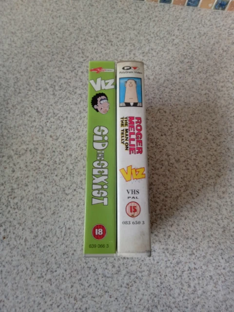 VIZ SID THE SEXIST ROGER MELLY THE MAN ON THE TELLY VHS PAL UK DOUBLE ...