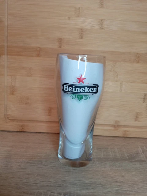 HEINEKEN PILSNER BEER Clear 16 oz. Glass with Red Star £7.59 - PicClick UK