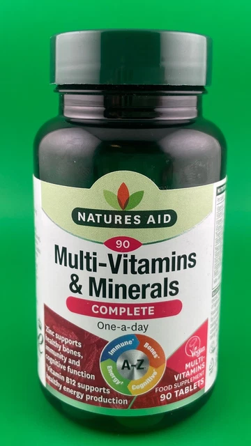 NATURES AID COMPLETE Multi-Vitamins and Minerals 90 Tabs FOOD ... NATURES AID COMPLETE Multi-Vitamins and Minerals 90 Tabs FOOD ...