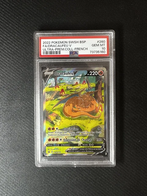 CARTE POKEMON DRACAUFEU V SWSH260 Promo Ultra Prenium FR PSA 10 EUR 151 ... CARTE POKEMON DRACAUFEU V SWSH260 Promo Ultra Prenium FR PSA 10 EUR 151 ...
