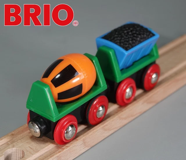 BRIO CEMENT MIXER Wagon Coal Tipper Trucks for Thomas and Friends ...