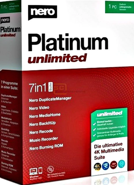 NERO PLATINUM SUITE 2024 - software masterizzazione cd dvd - PC WINDOWS EUR 11,50 - PicClick IT