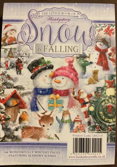 HUNKYDORY LITTLE BOOK Snow Is Falling A6 Sheets Christmas Card Making ...