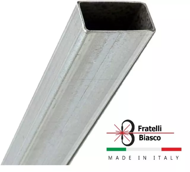 TUBOLARE BARRA TUBO Rettangolo Scatolato In Ferro Zincato Lunghe 3 M ...