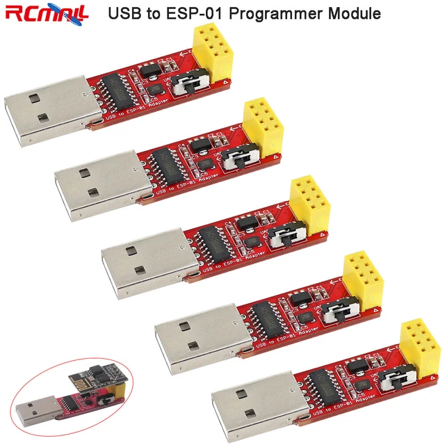 5PCS CH340G USB to ESP8266 ESP-01S Adapter Firmware Programmer Module 4 ...