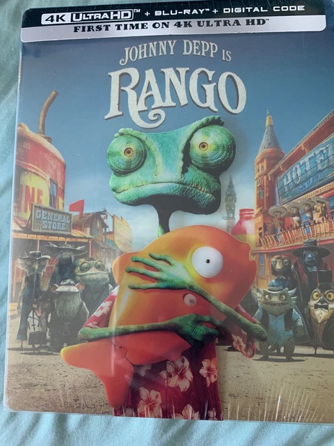 RANGO 4K ULTRA HD Blu Ray STEELBOOK UHD USA import SEALED Johnny Depp ...