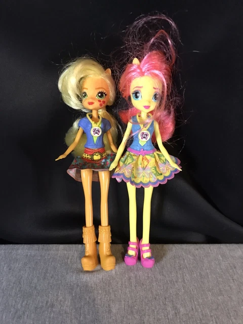 MLP MY LITTLE Pony Equestria Girls Dolls Bundle Applejack & Flutter shy £8.99 - PicClick UK