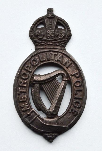 DUBLIN METROPOLITAN POLICE DMP KING'S CROWN CAP BADGE - RIC - RUC ...