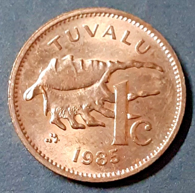 TUVALU 1 CENT coin 1985 uncirculated condition low mintage $15.00 ...